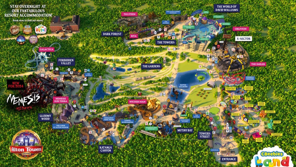 Browse and explore the Alton Towers map | Attractions Near Me